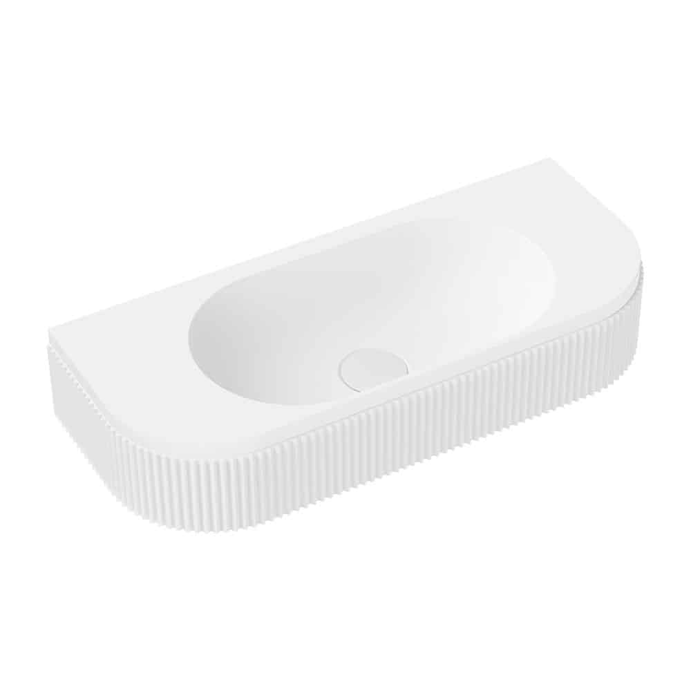 Fienza Minka Solid Surface Wall Basin, No Tap Hole