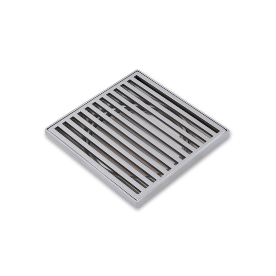 Ovia Mila Brushed Nickel Stainless Square Slim Grill Linear Floor Wast ...