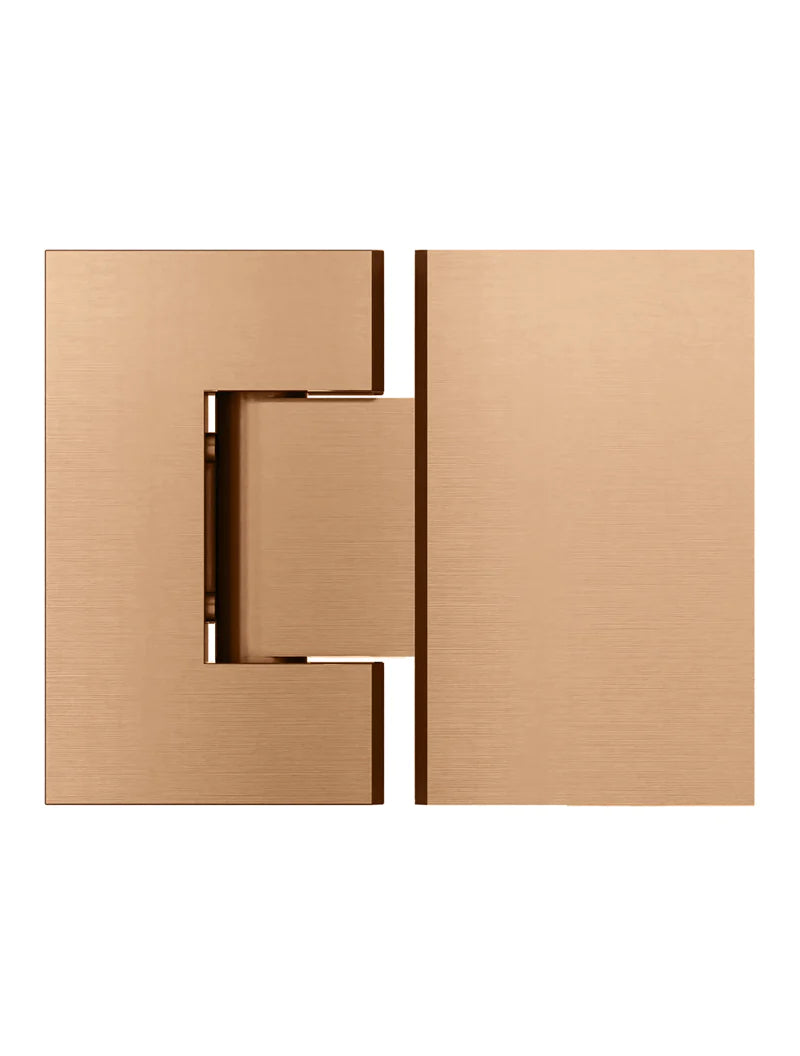 Meir Glass to Glass Shower Door Hinge, Lustre Bronze