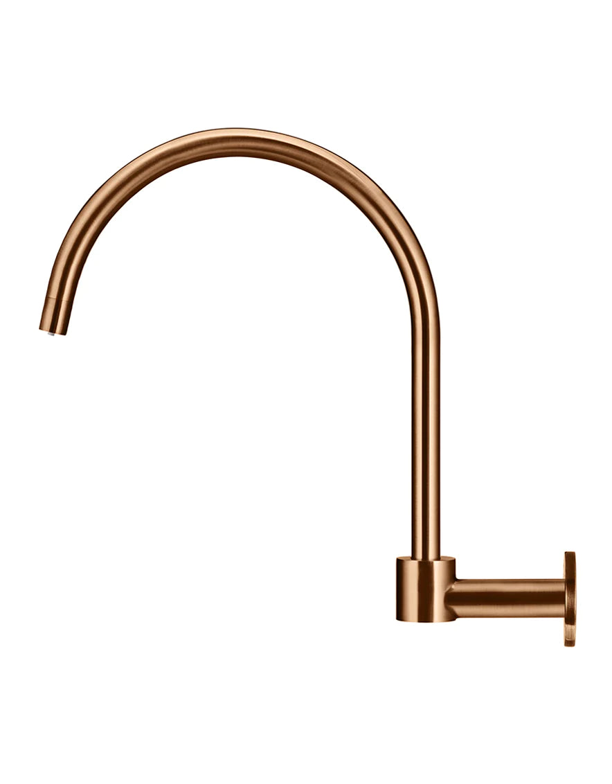 Meir Round High-Rise Swivel Wall Spout, Lustre Bronze - BSD