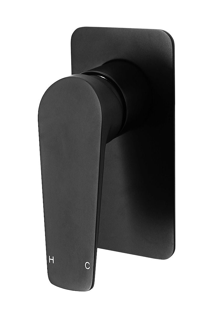 Modern National Cascade Matt Black Shower/Wall Mixer - BSD