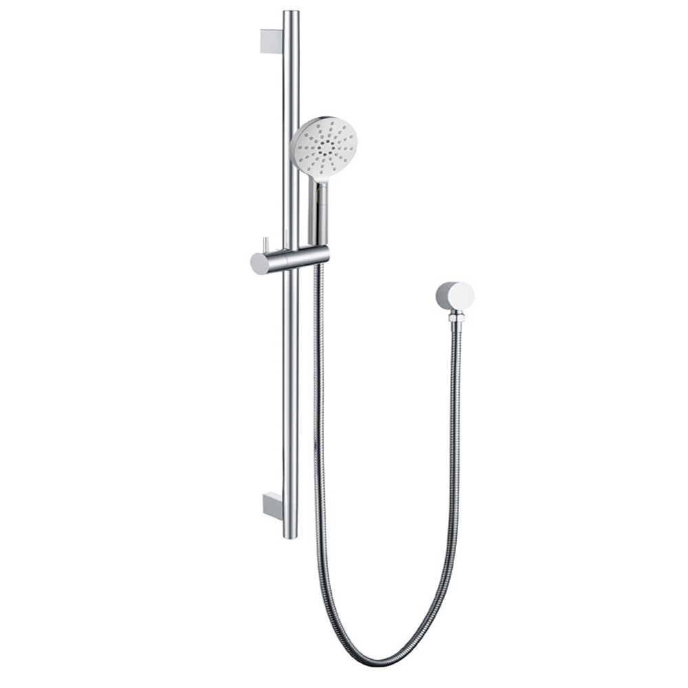 Round Chrome Sliding Rail Hand held Shower Set - Bathroom Sales Direct ...
