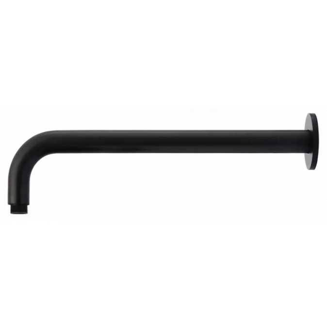 Meir Round Wall Mounted Shower Arm 400mm Matte Black - BSD