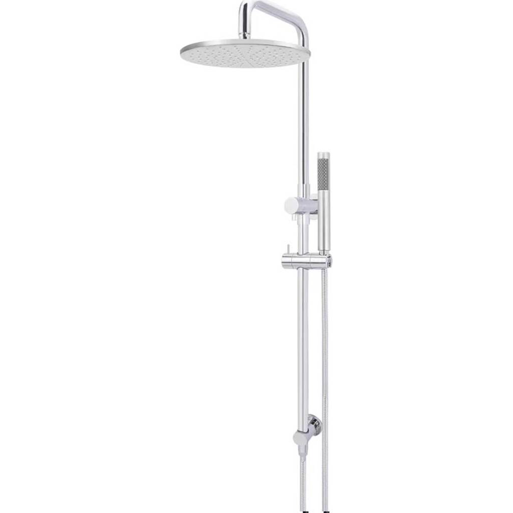 Meir 2 in 1 Twin Round Combination Shower Rail 300mm Rose and Hand Shower - Polished Chrome - BSD