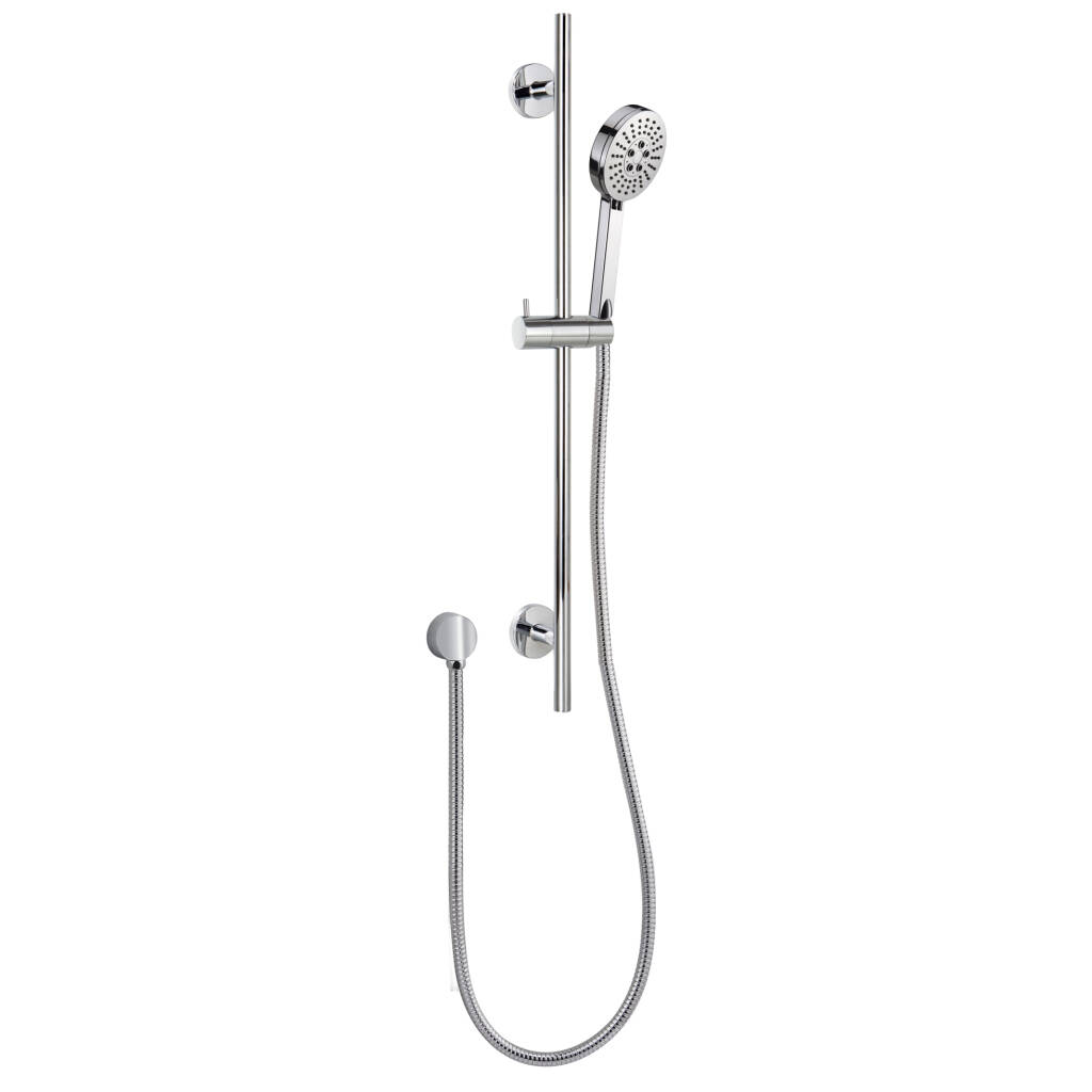Round Chrome Sliding Rail Hand held Shower Set - BSD