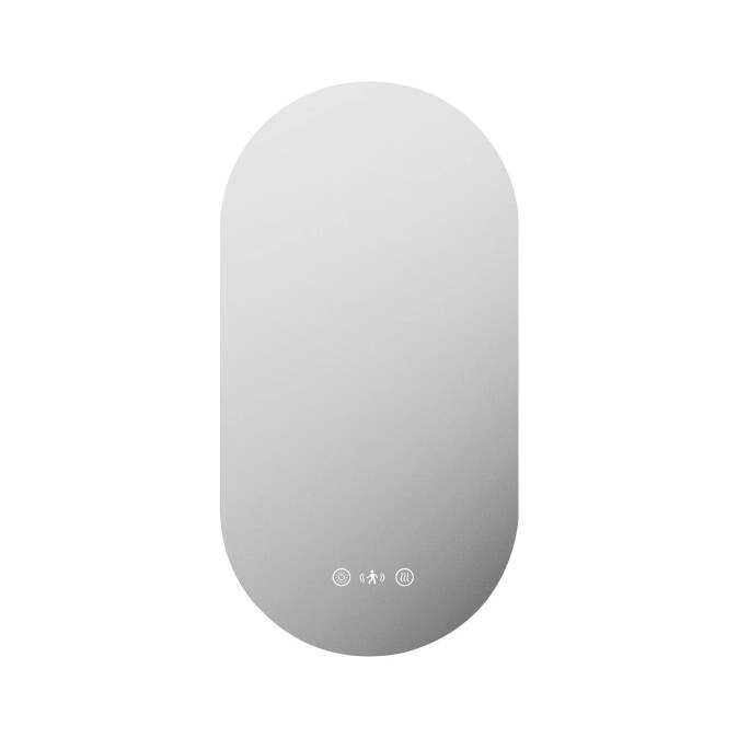 Luna LED Pill Oval Mirror 500 x 900mm - with Adjustable LED Lighting - BSD