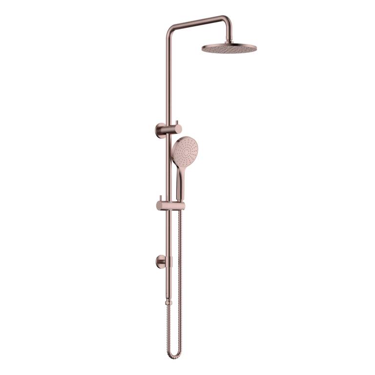 Star Trade 2 in 1 Twin Rail Shower System Dusk Champagne - BSD